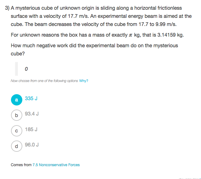 Solved 3) A mysterious cube of unknown origin is sliding | Chegg.com