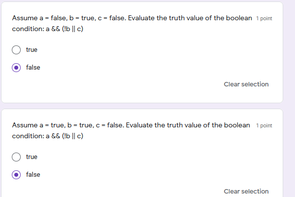Solved Assume a = false, b = true, c = false. Evaluate the | Chegg.com