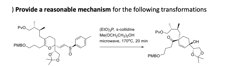 Solved ) Provide a reasonable mechanism for the following | Chegg.com