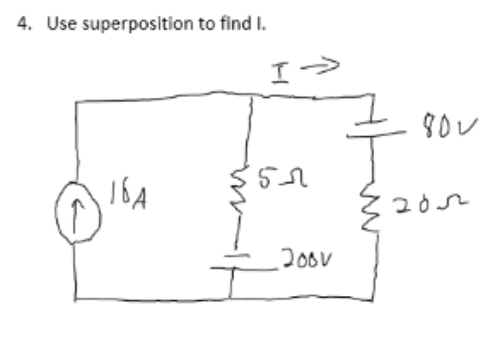 Solved 4. Use superposition to find I. | Chegg.com