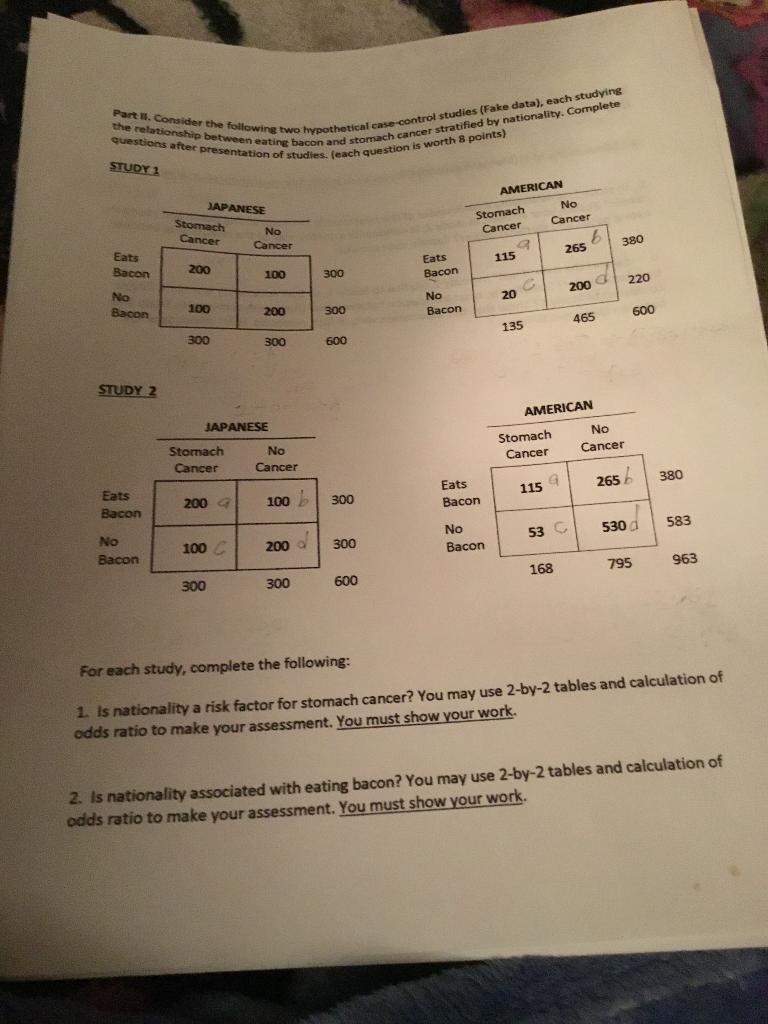 Part 1 , Consider the following two hypothotical case | Chegg.com
