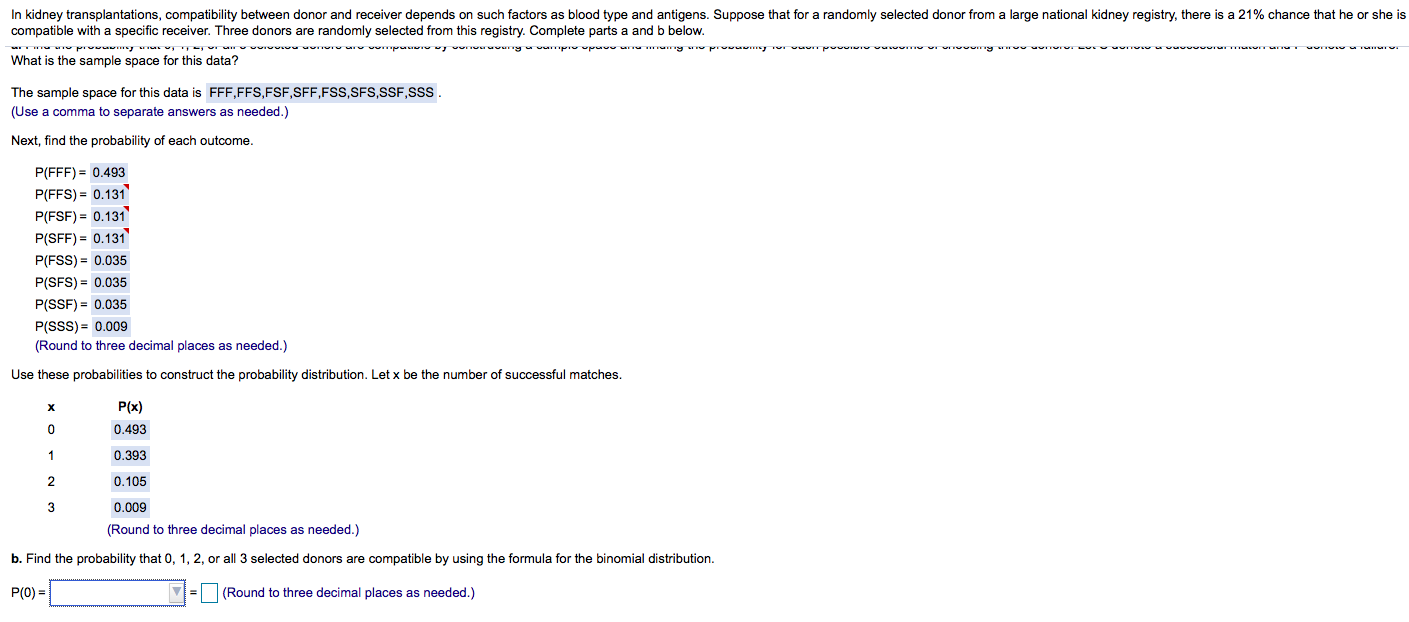Solved In kidney transplantations, compatibility between | Chegg.com