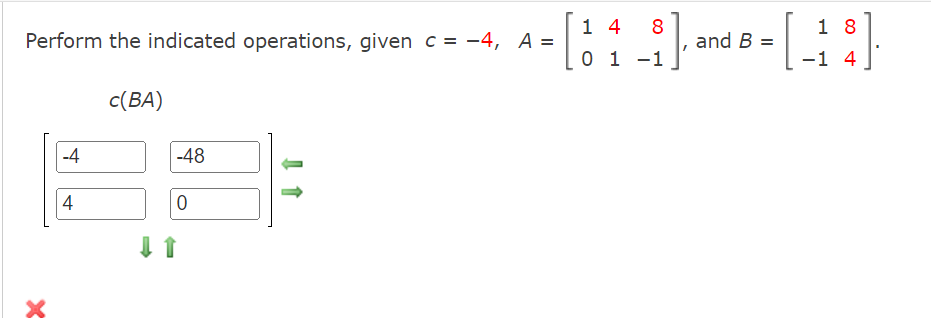 Solved Perform the indicated operations, given | Chegg.com