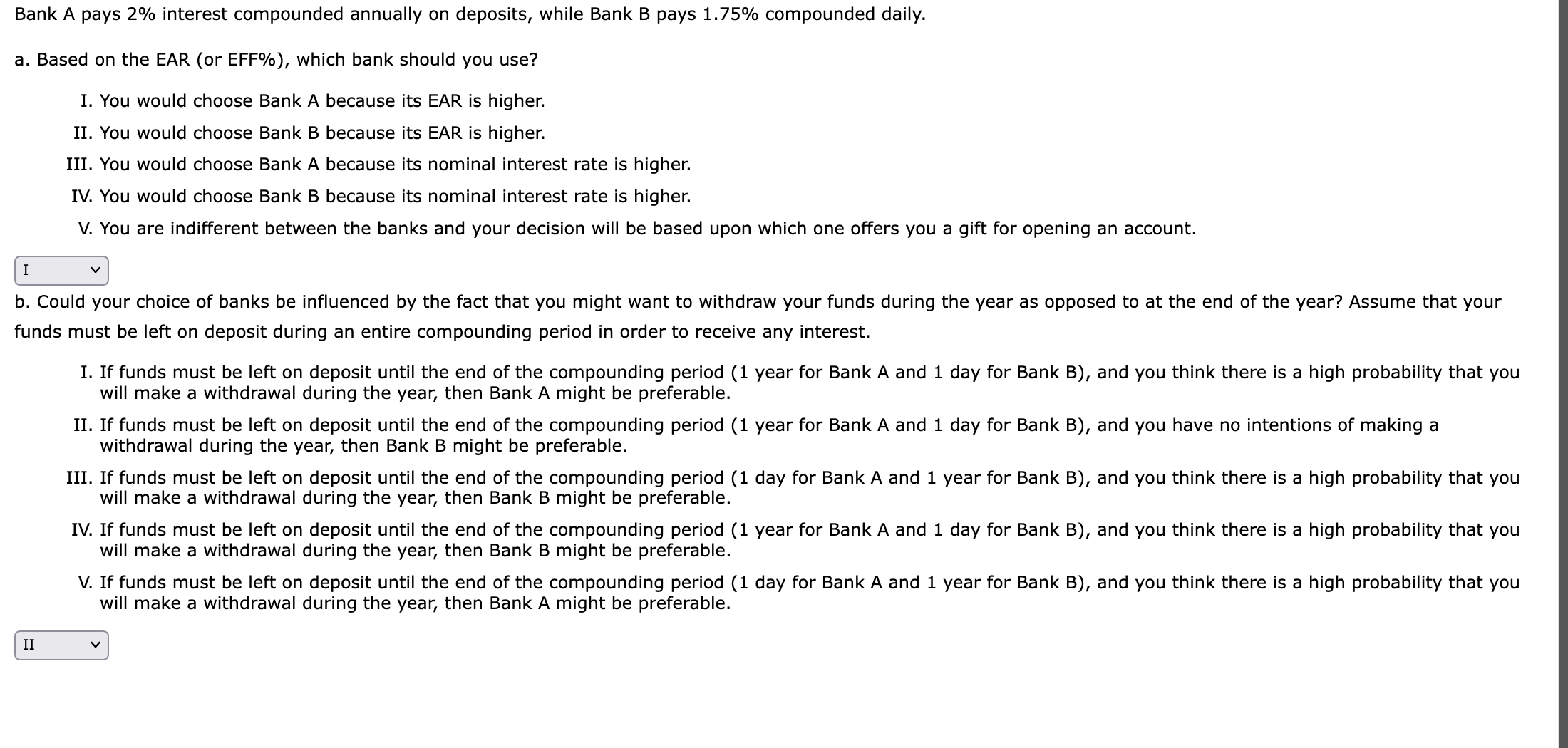 Solved Bank A pays 2% interest compounded annually on | Chegg.com