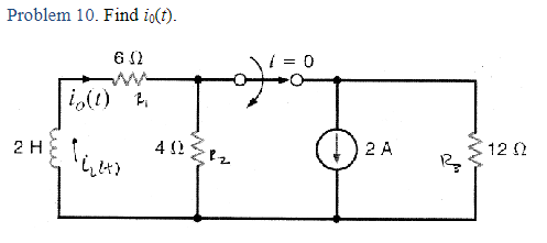Solved Problem 10. Find i0(t). | Chegg.com