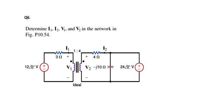 Solved Determine I1,I2,V1, and V2 in the network in Fig. | Chegg.com