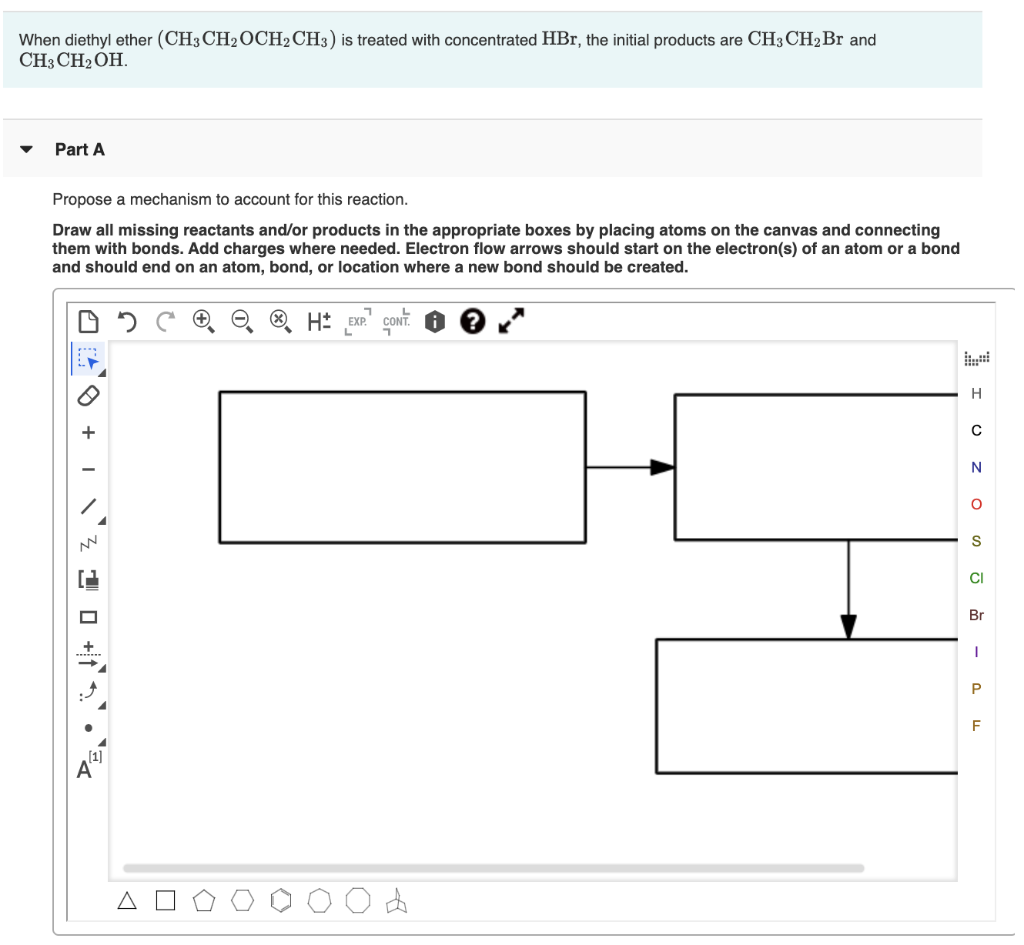 Solved When diethyl ether (CH3 CH2OCH2CH3) is treated with | Chegg.com