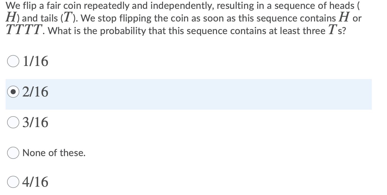Solved We flip a fair coin repeatedly and independently, | Chegg.com