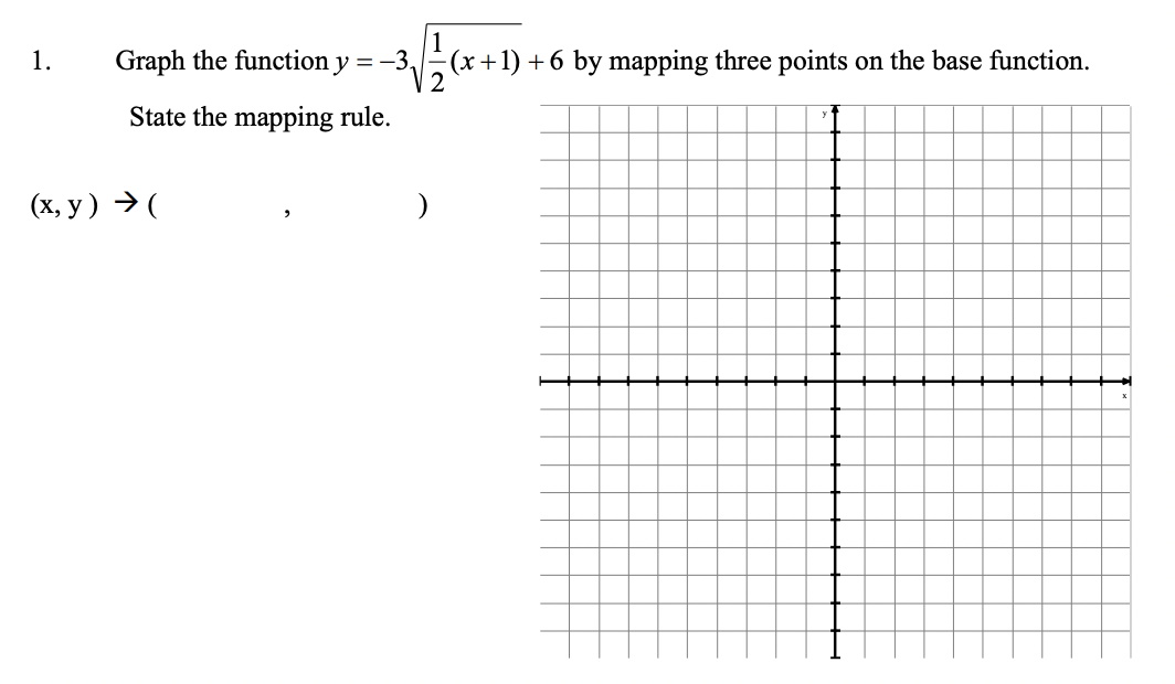 Solved 1. (x+1) +6 by mapping three points on the base | Chegg.com