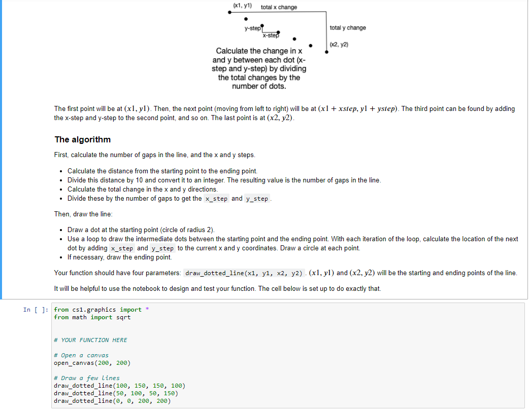 Drawing dotted lines Your dotted lines should look | Chegg.com