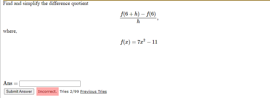 Solved Find and simplify the difference quotient | Chegg.com