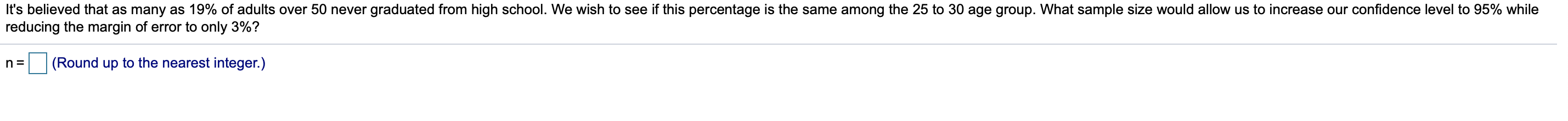 Solved It's believed that as many as 19% of adults over 50 | Chegg.com