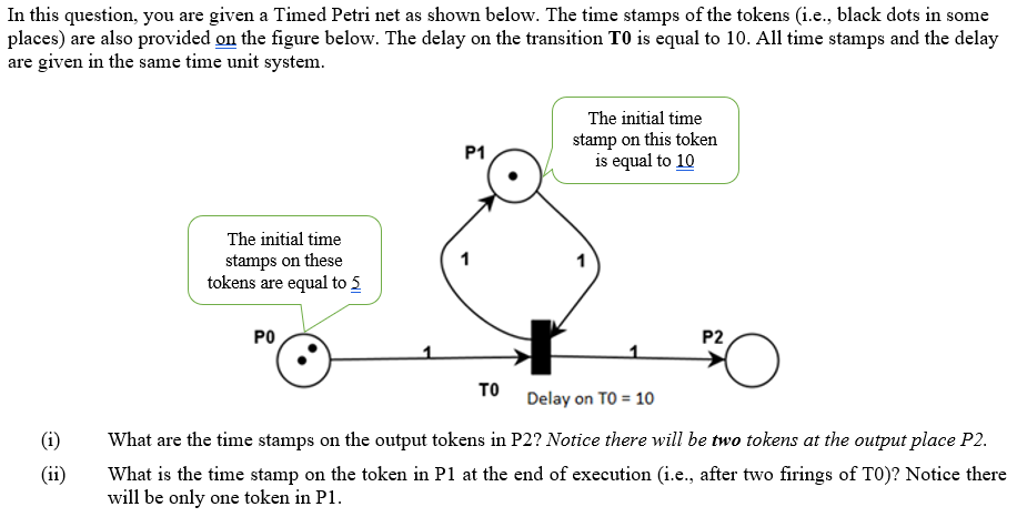 Solved In this question, you are given a Timed Petri net as | Chegg.com