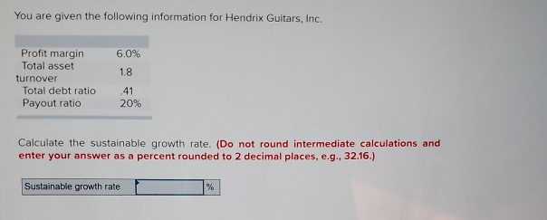 Solved You are given the following information for Hendrix | Chegg.com