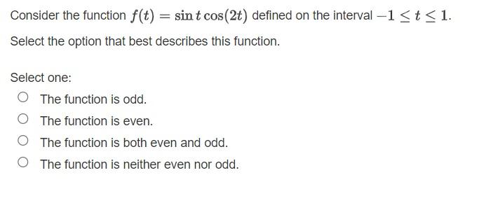 Solved Consider the function defined on the interval | Chegg.com