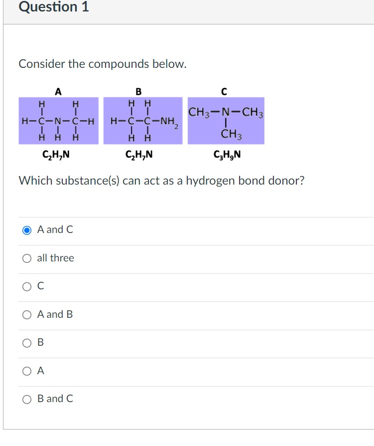 Solved Consider the compounds below. Which substance(s) can | Chegg.com