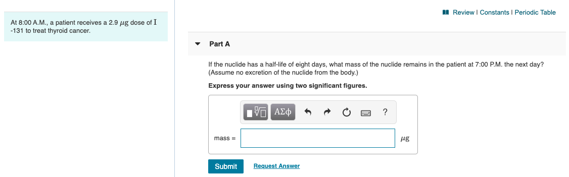 Solved MI Review | Constants 1 Periodic Table At 8:00 A.M., | Chegg.com
