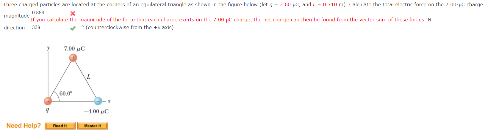 Solved magnitudeIf you calculate the magnitude of the force | Chegg.com