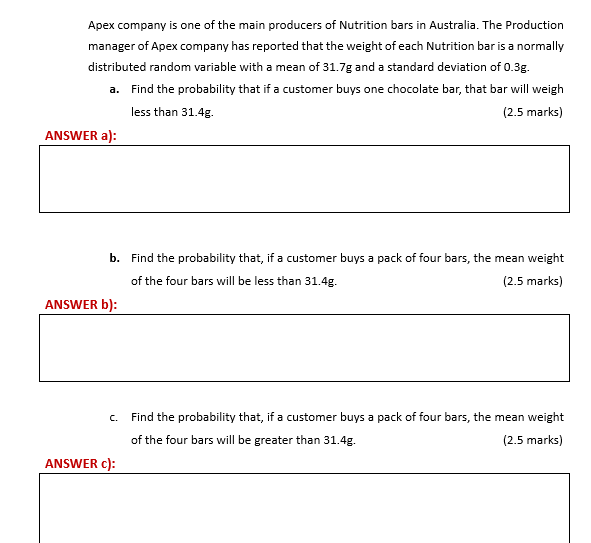 Solved Apex company is one of the main producers of | Chegg.com