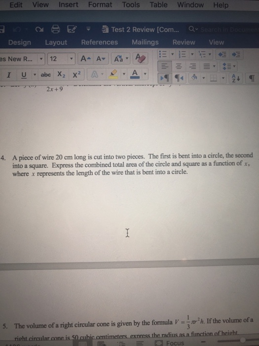 Solved Edit View Insert Format Tools Table Window Help O 
