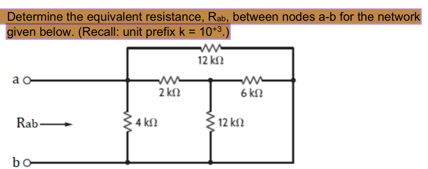 Solved Determine the equivalent resistance, Rab, between | Chegg.com