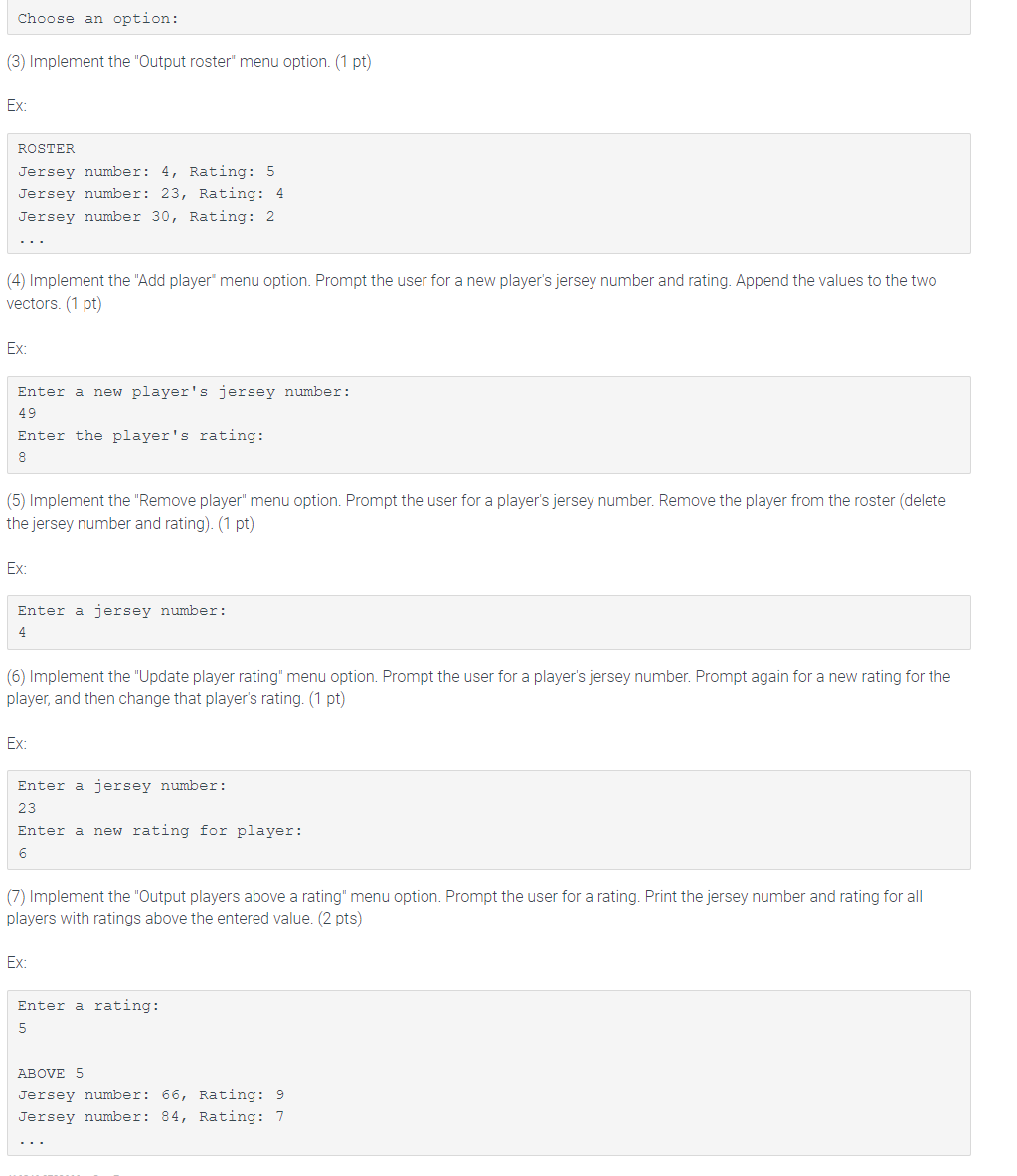 Solved 9.7 LAB*: Program: Soccer team roster (Dictionaries) | Chegg.com