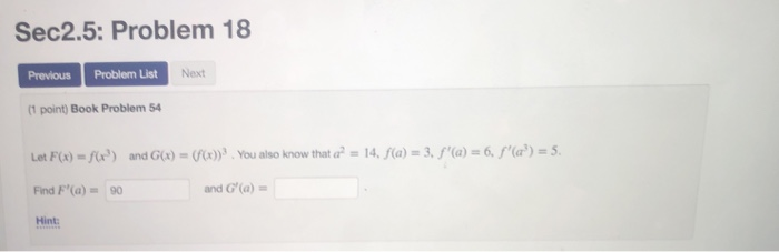 Solved Sec2.5: Problem 18 Previous Problem List 1 point) | Chegg.com