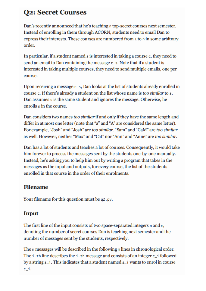 Solved Output You should output exactly n lines. The i-th | Chegg.com