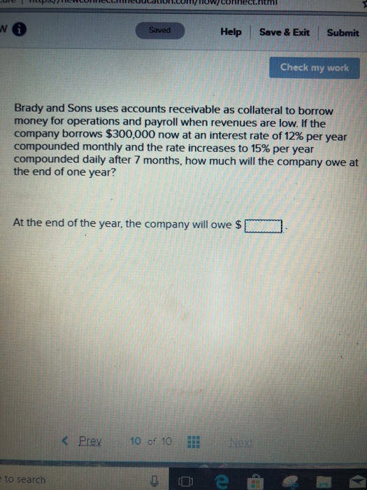 Solved Saved Help Save & Exit Submit Check my work Brady and | Chegg.com