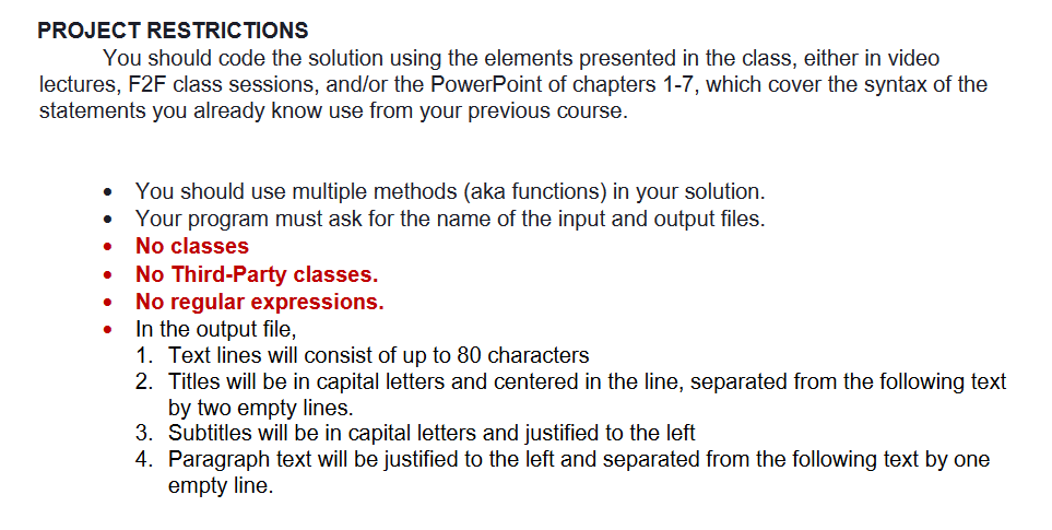 Solved Project Description Write A Program In Java That Chegg