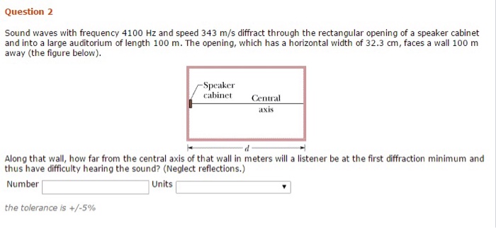 Solved Sound waves with frequency 4100 Hz and speed 343 m/s | Chegg.com