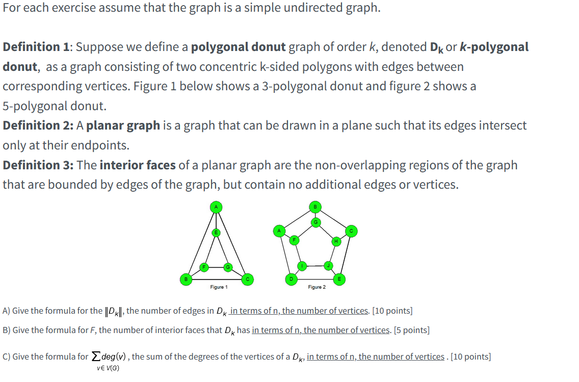 Solved For each exercise assume that the graph is a simple | Chegg.com