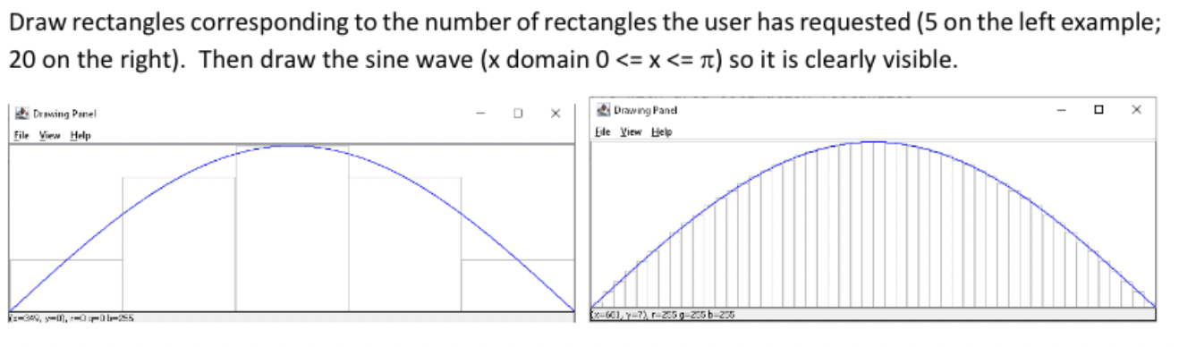Solved ask user for number of rectangles to draw on half of | Chegg.com