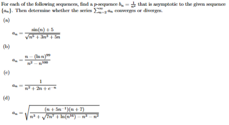 Solved For Each Of The Following Sequences Find A 