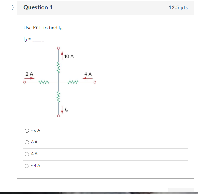 Solved Use KCL to find I0. I0= | Chegg.com