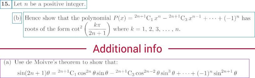 Solved (b) Hence show that the polynomial | Chegg.com