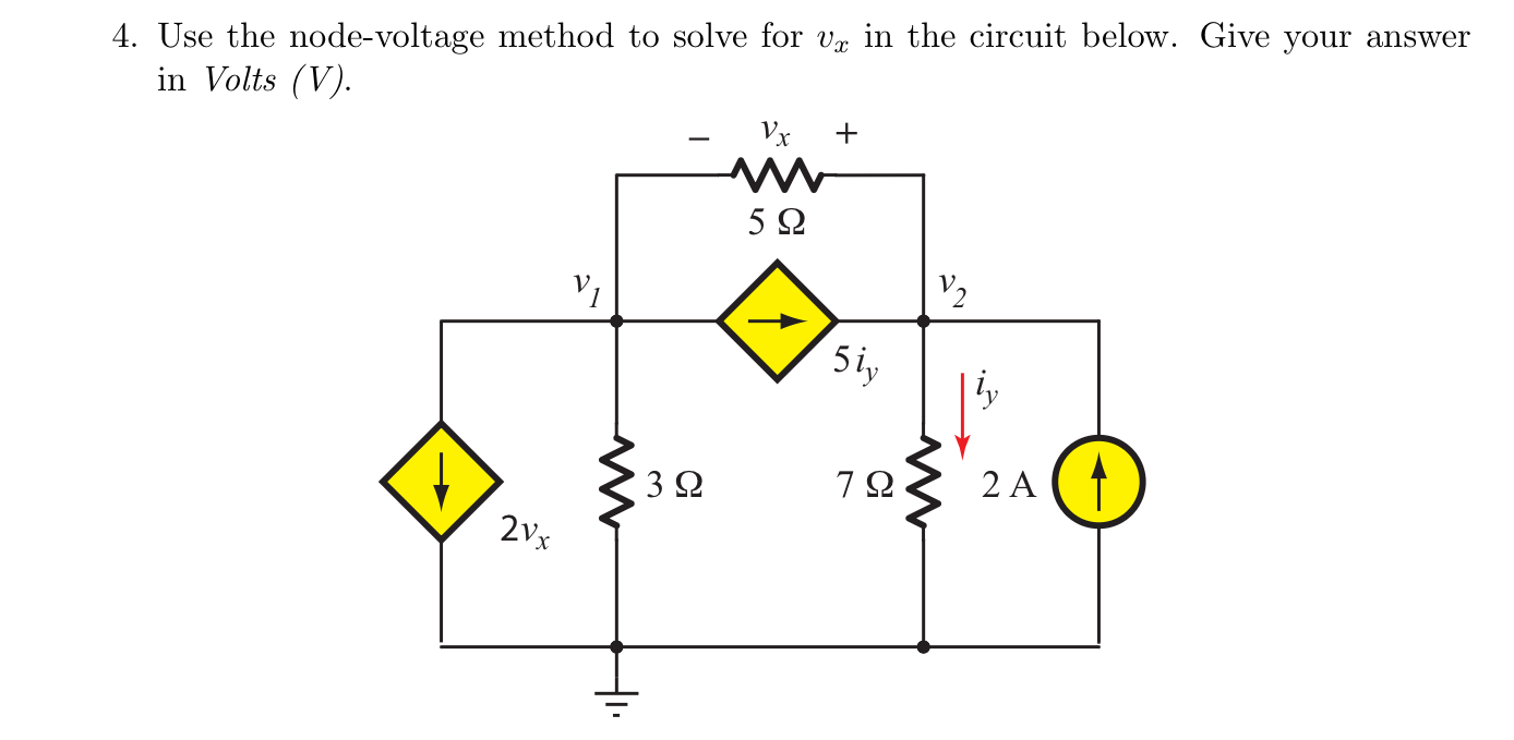Solved 4 ﻿use The Node Voltage Method To Solve For 9139