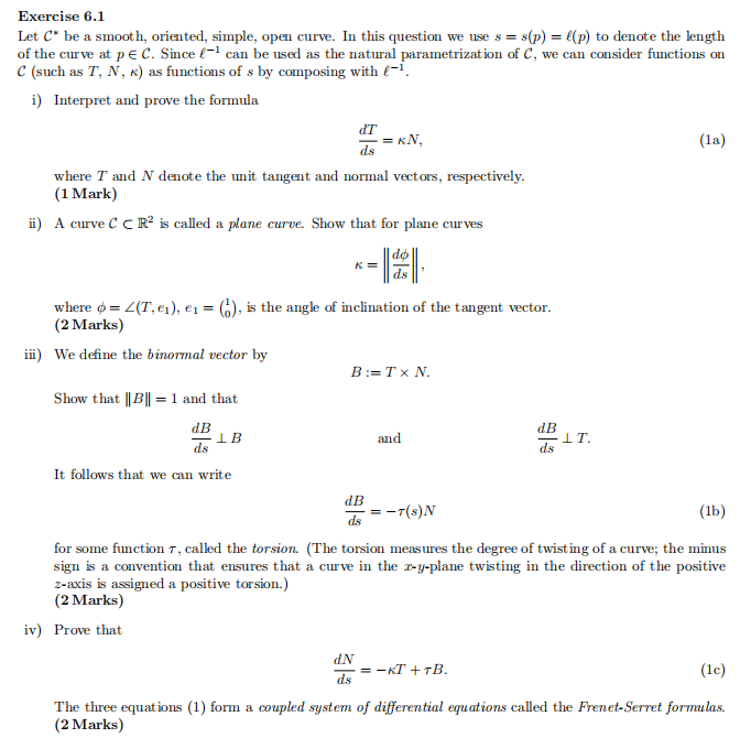 Solved Exercise 6.1 Let C* be a smooth, oriented, simple, | Chegg.com
