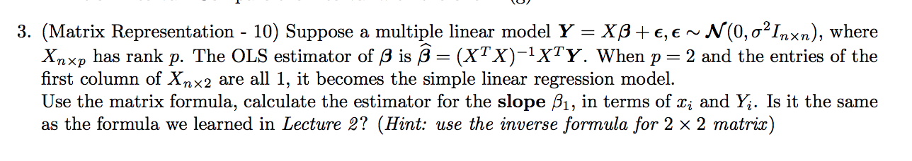 Solved 3. (Matrix Representation - 10) Suppose a multiple | Chegg.com