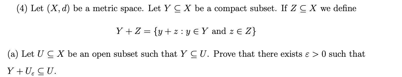 Solved Uε is the open ball of radius ε centered at 0. | Chegg.com