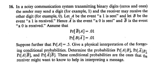 16. In a noisy communication system transmitting | Chegg.com