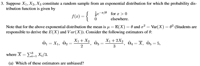 Solved 3. Suppose X1, X2, X3 constitute a random sample from | Chegg.com
