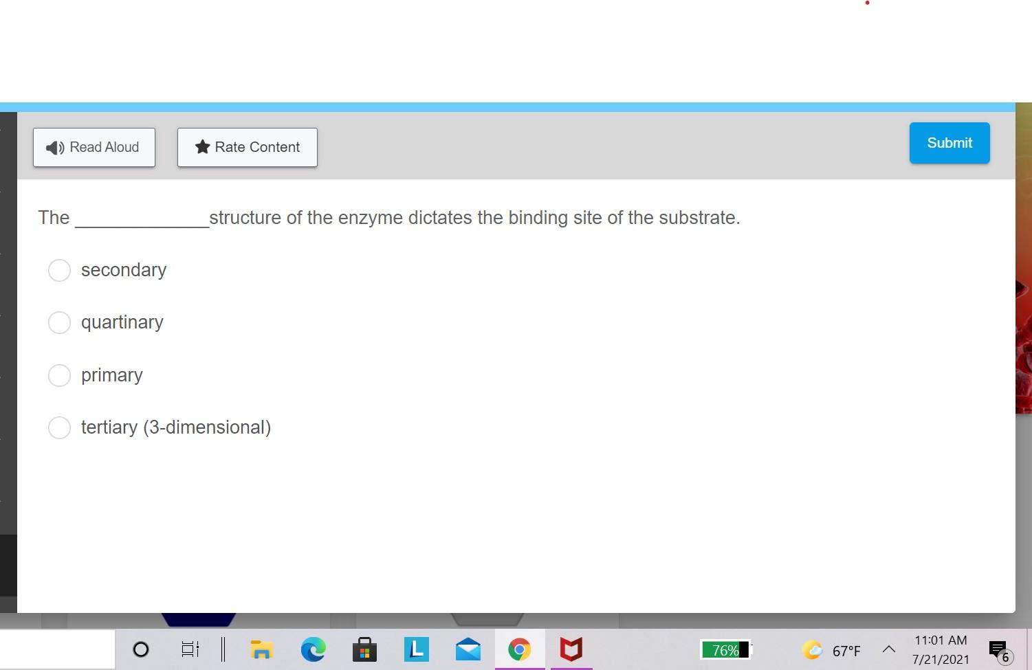 Solved Read Aloud Rate Content Submit The structure of the | Chegg.com