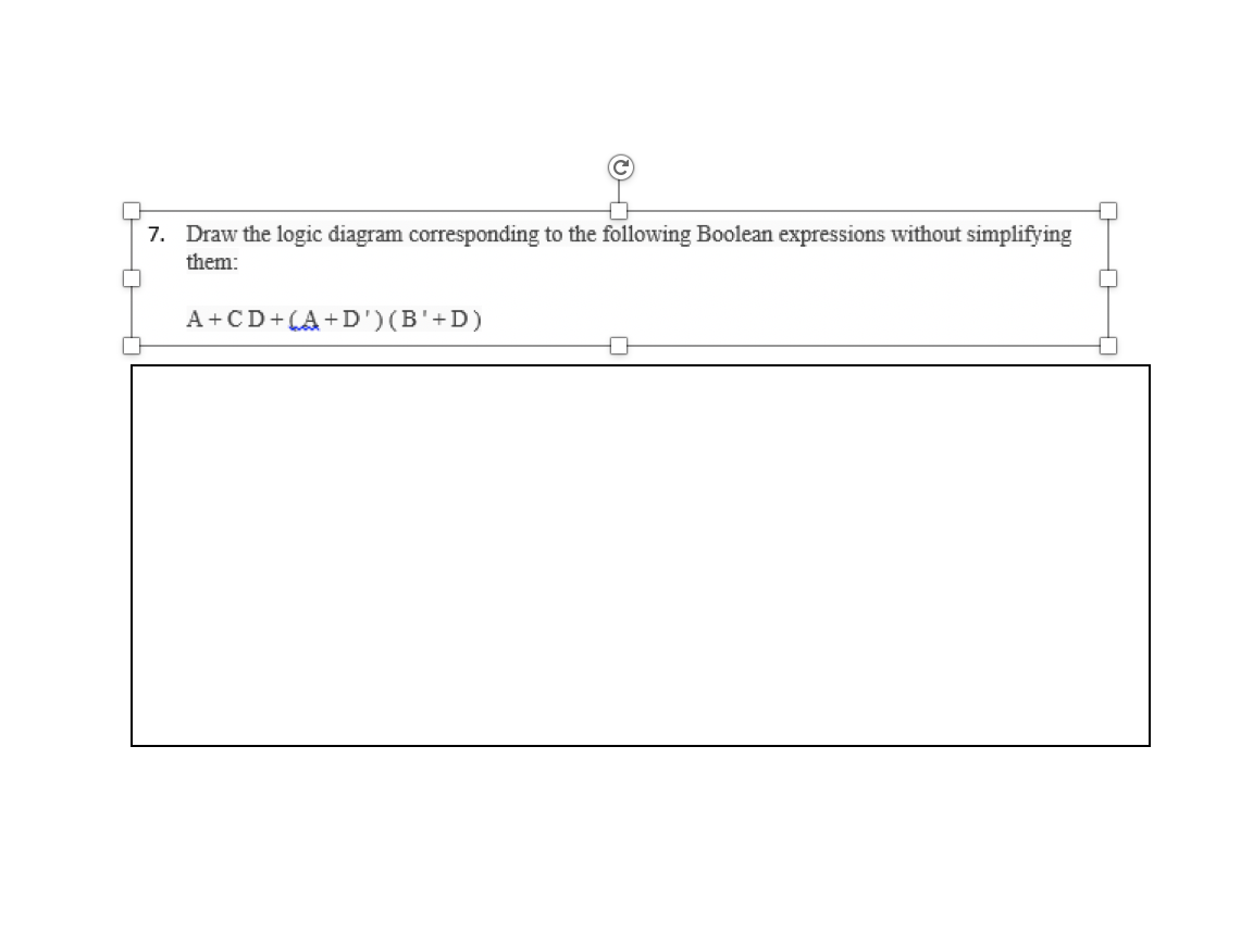 Solved 7. Draw the logic diagram corresponding to the | Chegg.com