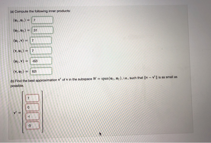 Solved poimp Conaider C4 with tho usual inner product,given | Chegg.com