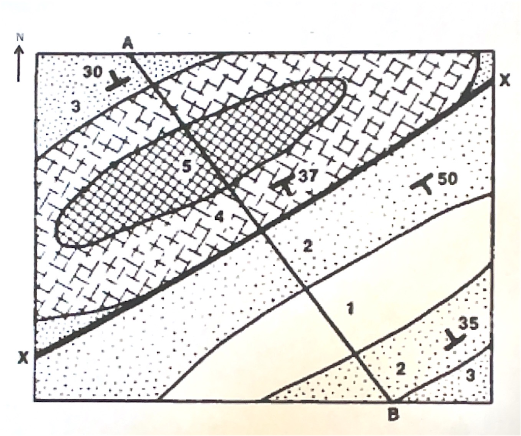 Solved 1. This map is of an area with flat topography. Map | Chegg.com