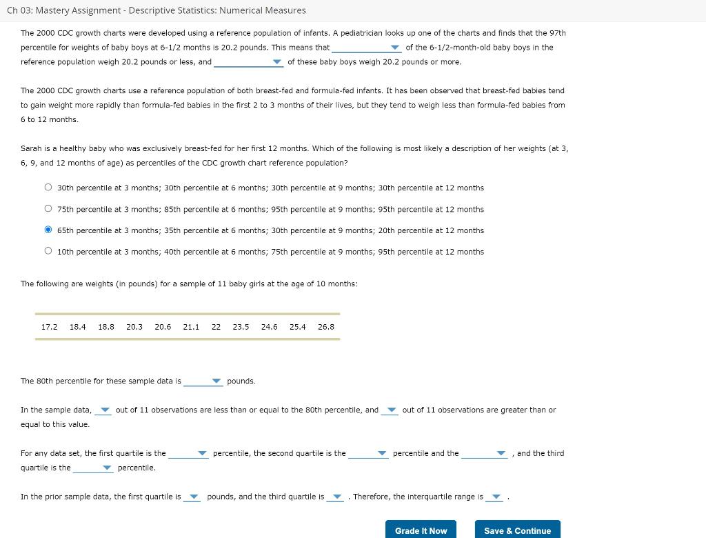 Solved Ch 03: Mastery Assignment - Descriptive Statistics: | Chegg.com