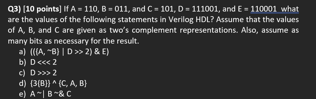 Solved Q3 10 Points If A110b011 And C101d111001 