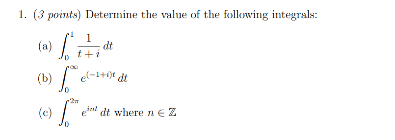Solved (3 ﻿points) ﻿Determine the value of the following | Chegg.com