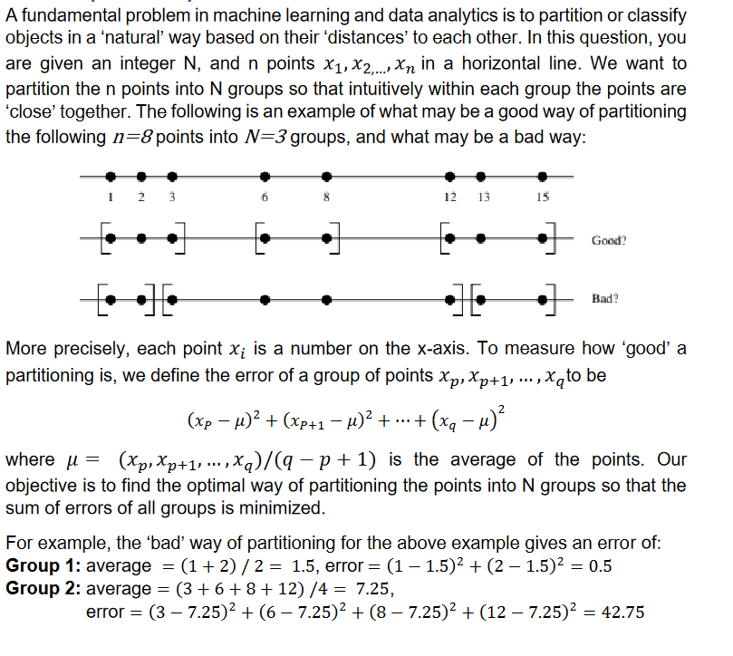 A fundamental problem in machine learning and data | Chegg.com